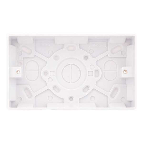 SSL552 2 Gang 25mm Single Pattress Box White - Coombe Electrical
